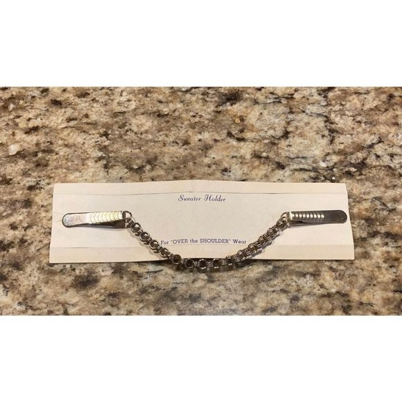 Jewelry | Vintage Sweater Holder Chain For Over The Shoulder Wear ...